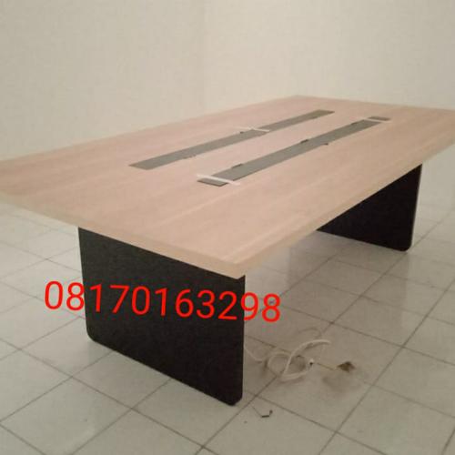 Jual Meja meeting uk 240x120x75 pakai colokan kabel bisa buat kerja ...