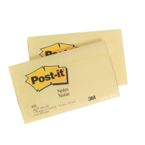 Jual STICKY NOTES 3M POST IT 655 MEMO TEMPEL 70 X 120 MM KUNING YELLOW ...