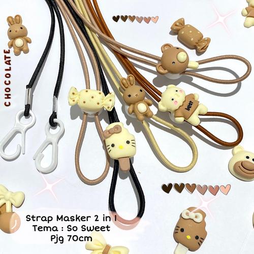 Jual Tali Kalung Masker Korea/Strap Masker 2in1 Anak dan Dewasa/clay ...