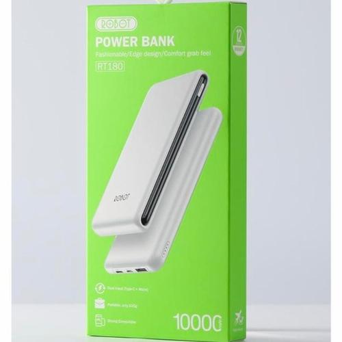 Jual POWER BANK ROBOT RT180 10.000MAH DUAL INPUT TYPE C + MICRO - Hijau ...