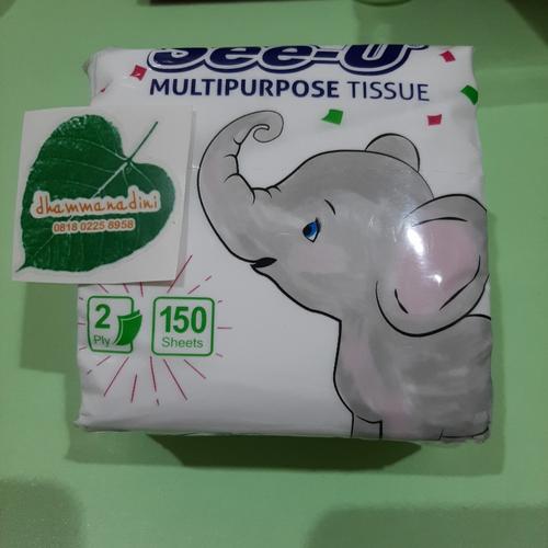 Jual tisu tissue pop up see u gajah multipurpose emboss 150 sh kotak ...