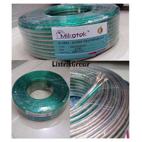 Jual Kabel Monster Kabel Transparan 2x80 Kabel Audio Speaker 100m Full ...