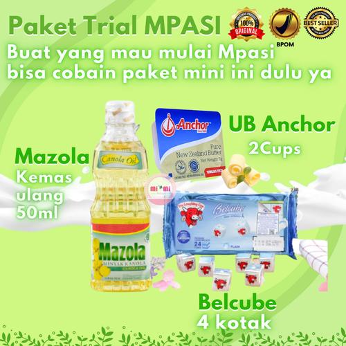 Jual Paket mpasi anchor unsalted butter mazola canola keju bayi belcube ...