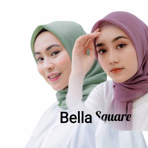 Jual Hijab Segi Empat Bella Square Jilbab Bela Bahan Polycotton 115x115 ...