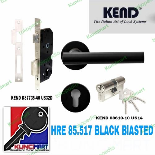 Jual Lever Handle KEND HRE 85.517 BLACK Komplit SET || LHTR KEND ...