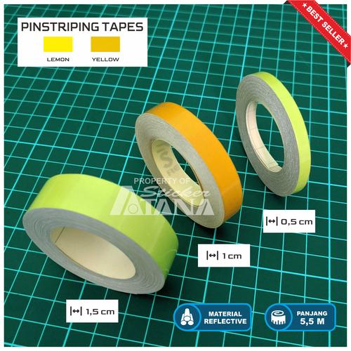 Jual Stiker List Velg Body Sepeda Motor Mobil Kuning Lis Pelek ...