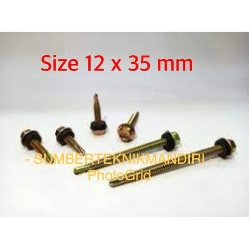 Jual Baut roofing/ruping/skrup sekrup 12 x 35 @1 pack ( 400 pcs ...
