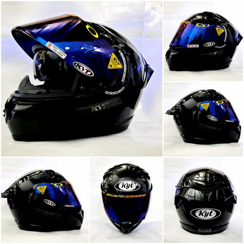 Jual KYT K2 RIDER SOLID BLACK GLOSSY PAKET GANTENG VISOR IRIDIUM ...
