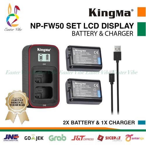 Jual KINGMA NP FW50 NPFW50 KIT DUAL CHARGER DUAL BATTERY LCD DISPLAY ...