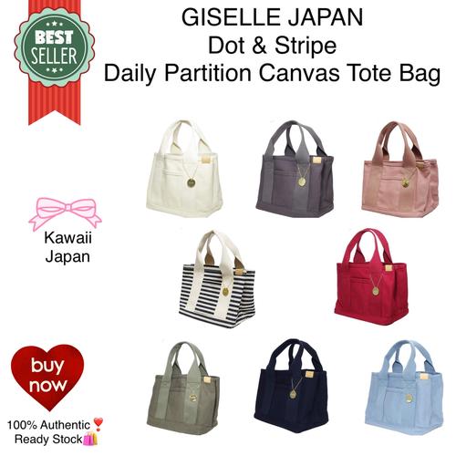 Jual GISELLE JAPAN Daily Partition Canvas Tote Bag - Red - Jakarta ...