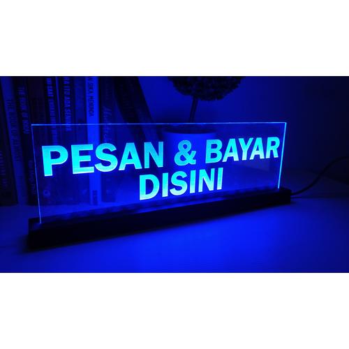 Jual Papan Tulisan Lampu Akrilik PESAN DISINI & BAYAR DISINI | LED SIGN ...
