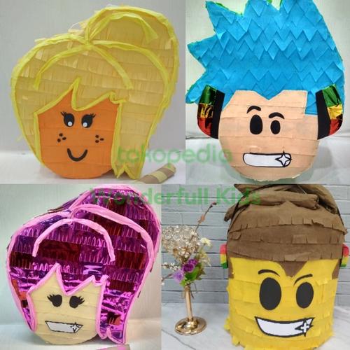 Jual pinata roblox / pinata kepala roblox custom - girl kuning ...