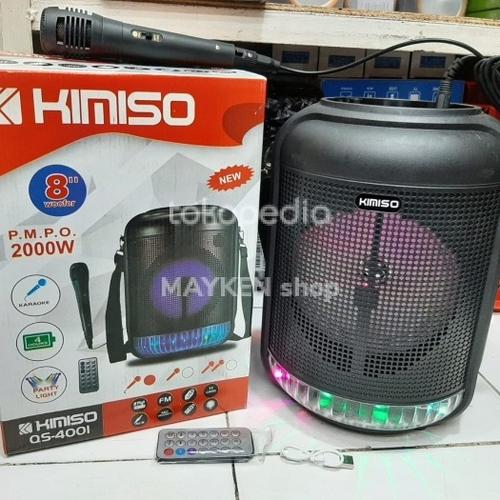Jual SPEAKER KARAOKE PORTABLE 8" KIMISO QS-4001 Bonus Microfon + Remote ...