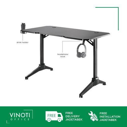 Jual Quadra Gaming Desk / Kantor / Komputer Meja Gaming ,120cm - Hitam ...