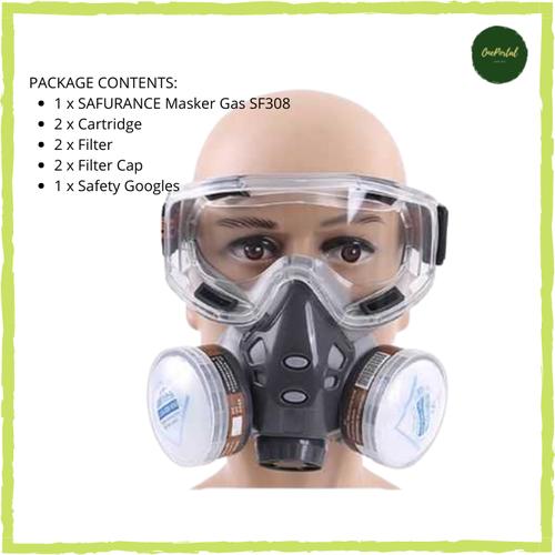 Jual Masker Gas Respirator / Masker cat / Masker Lab Anti Kimia Safety ...