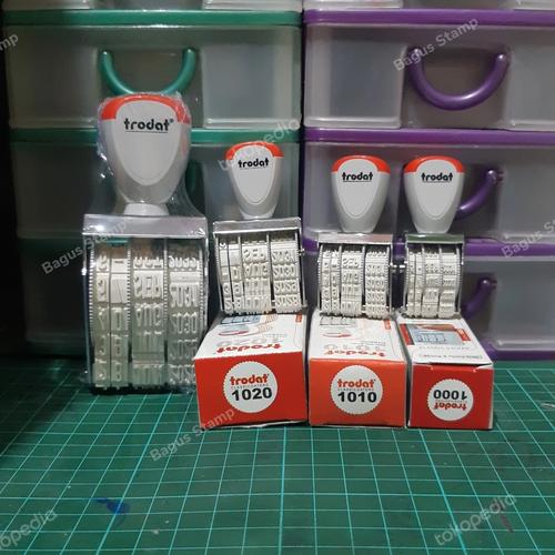 Jual Trodat 1030 Stempel Tanggal 9mm Manual STD Line Dater Stamp ...