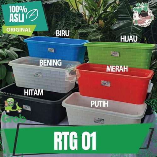 Jual Pot Panjang NKT Tanaman Hias Pot Bunga Kotak RTG 01 Balkon Motif ...