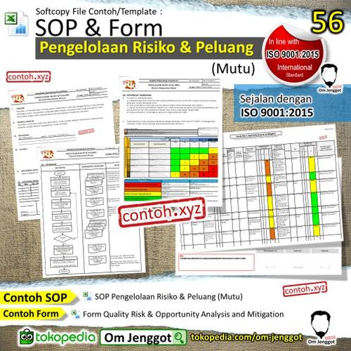 Jual [Softcopy] Contoh SOP Pengelolaan Risiko & Peluang Mutu, ISO 9001: ...