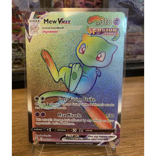 Jual Pokemon TCG Fusion Strike Mew VMAX Secret Hyper Rare Rainbow HR RR ...