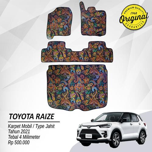 Jual KARPET MOBIL MOTIF BATIK TOYOTA RAIZE TYPE JAHIT FULLSET - Kota ...