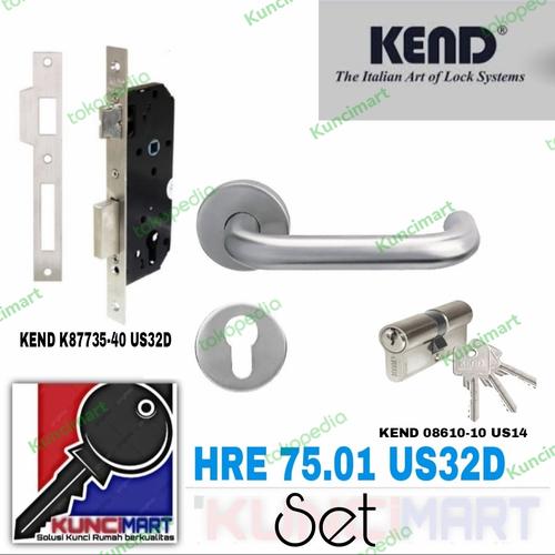 Jual Lever Handle KEND HRE 75.01 US32D Komplit SET || LHTR KEND ...