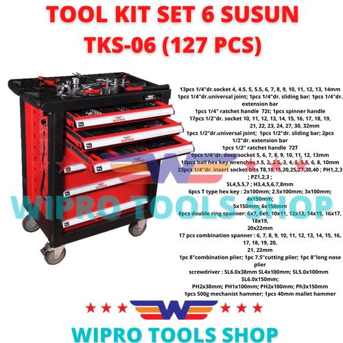 Jual WIPRO Tool Cabinet / Tool Kit Set 6 Susun 127Pcs TKS-06 - Kota ...