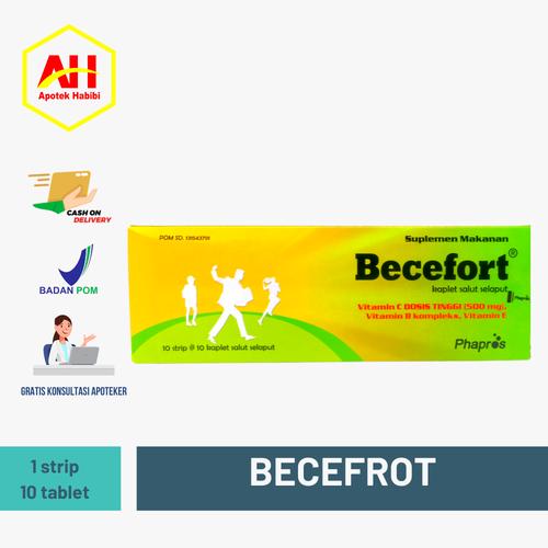 Jual Becefort Dragee Drage Beceport 1 Strip 10 Tablet Vitamin - 1 STRIP ...