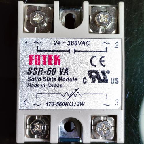 Jual SSR Solid State relay Fotek SSR-60VA 60A VR Resistansi to AC 24 ...