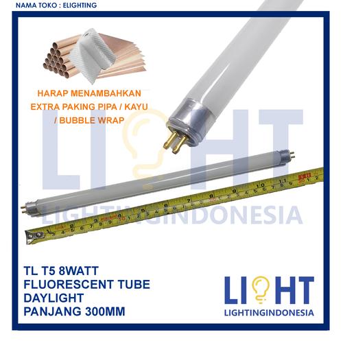 Jual Lampu TL Fluorescent Tube T5 8 Watt Daylight Panjang 300mm ...