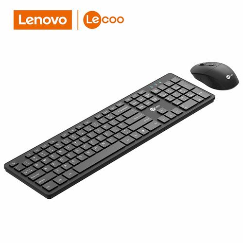Jual Lenovo Leco Keyboard Mouse Combo Set Wireless Premium Slim Tanpa ...