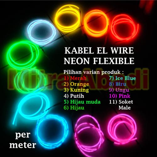 Jual Kabel EL Wire Flexible Neon Per Meter - Putih - Jakarta Barat ...