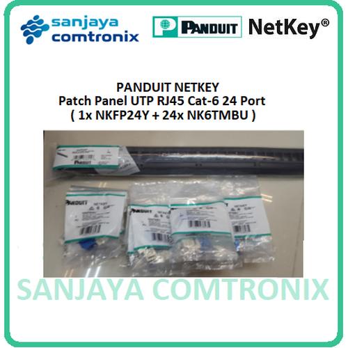 Jual PANDUIT NETKEY Patch Panel UTP RJ45 Cat-6 ( 1x NKFP24Y + 24x ...