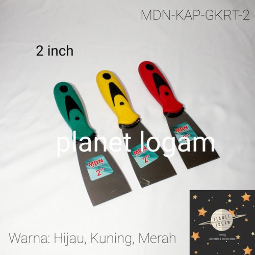 Jual Kapi Kape Scraper Cat Plat Baja Gagang Karet Uk. 2" MDN - Hijau ...