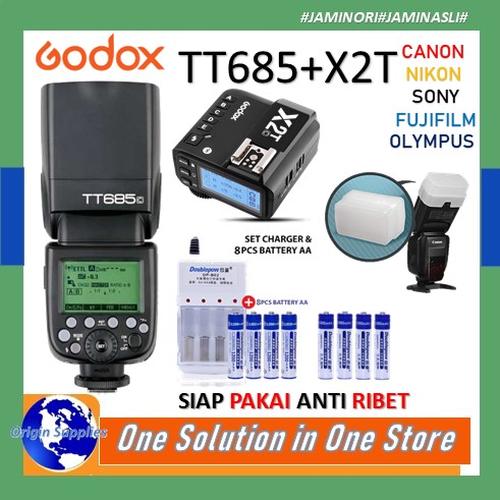 Jual Paket Flash Godox TT685 TT-685 +Trigger X2T For Canon/Nikon/Sony ...