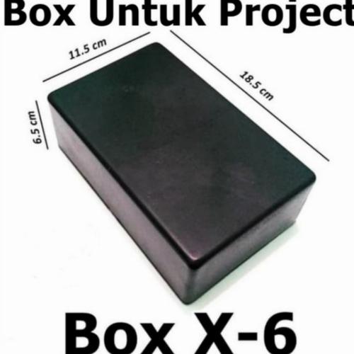 Jual Box Hitam kotak panel x6x6 mikrotik plastik project elextronic box ...