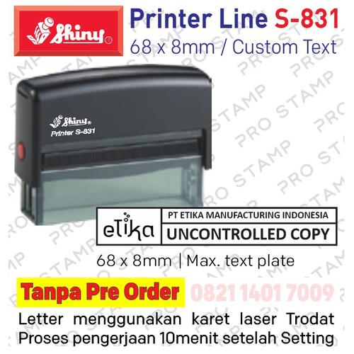 Jual Stempel Shiny S-831 / 68 x 8mm Custom Text - Karet Runaflex - Kab ...
