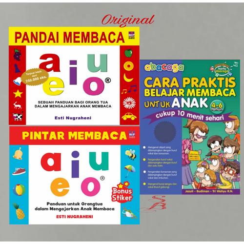 Jual BUKU PINTAR PANDAI MEMBACA AIUEO ABACAGA CARA PRAKTIS BELAJAR ANAK ...