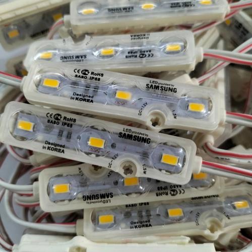 Jual Saso lampu LED Modul 3 mata Samsung DC 12V 1.5 W warm white Neon Box - Kota Tangerang ...
