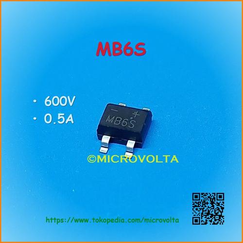 Jual MB6S 0.5A 600V Diode Bridge Rectifier - Kota Bandung - microvolta ...