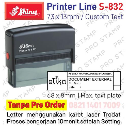 Jual Stempel Shiny S-832 / 73 x 13mm Custom Text - Karet Runaflex - Kab ...