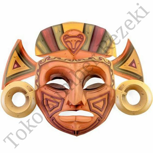 Jual Figure Aztec Mask Papercraft Hat Topeng Wayang Paper Craft Topi ...