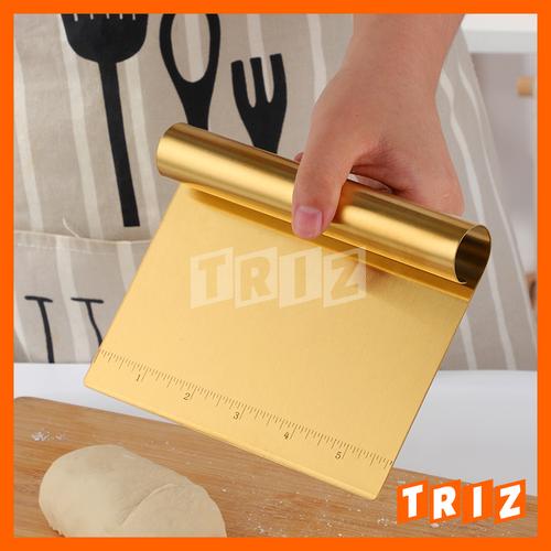 Jual Pemotong Adonan Roti Pengukur Dough Scraper Cutter Stainless ...