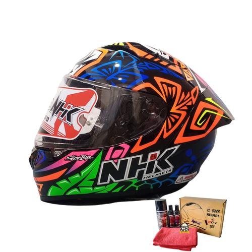 Jual HELM NHK GP R TECH STREET REMY #2 FLOWER BLACK GLOSSY - L - Kota ...