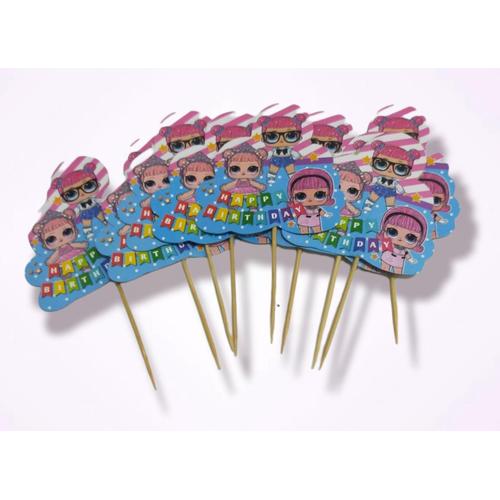 Jual CAKE TOPPER HAPPY BIRTHDAY KARAKTER ISI 10 PCS / CAKE TOPPER HBD ...