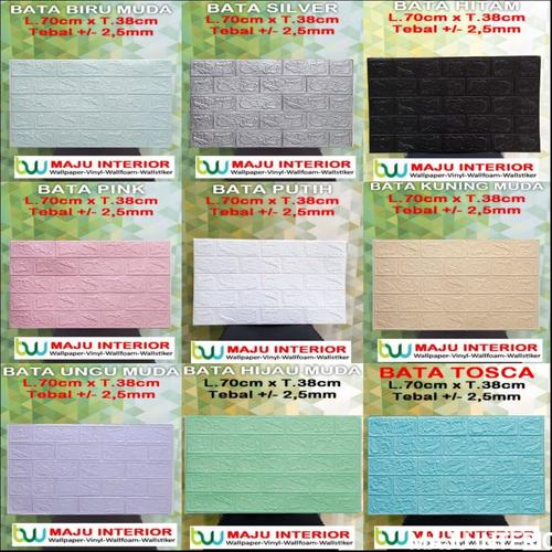 Jual Wallpaper Dinding 3D Bata Putih 38 x 70 cm Brick Foam Stiker ...
