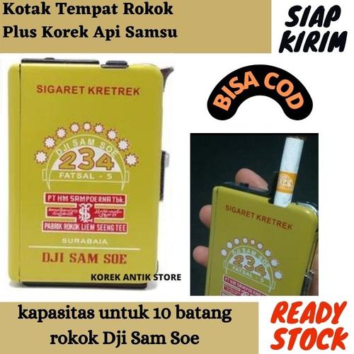 Jual Kotak Rokok Plus Korek Api motif Jisamsu / Dji Sam Soe - Kota ...