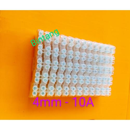 Jual grosir Krustin terminal kabel 4mm 3A kabel blok - Putih - Kab ...