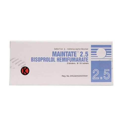 Jual MAINTATE 2.5MG 1 STRIP ISI 10 TABLET / HIPERTENSI - Jakarta Pusat ...