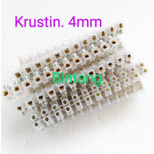 Jual terminal Krustin kabel blok 4mm 3A putih - Putih - Kab. Bekasi ...
