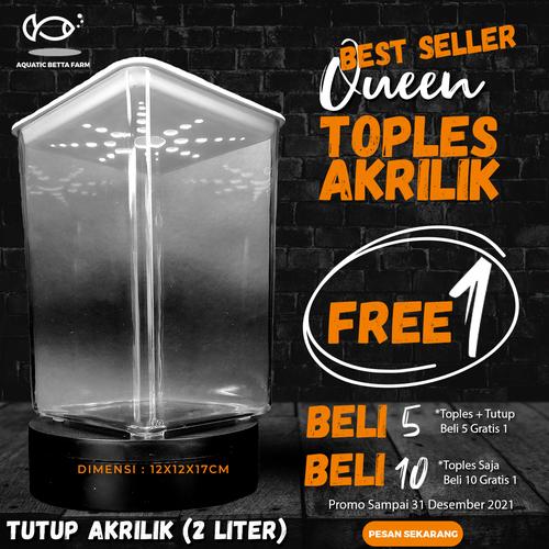 Jual Toples Akrilik 2 Liter | Soliter Merk Queen Lebih LEBAR Dari ...